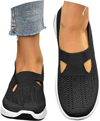 Generic Chaussures de marche confortables pour femme, baskets orthop&eacute;diques tiss&eacute;es l&eacute;g&egrave;res et respirantes avec semelle souple, soutien de la vo&ucirc;te plantaire 