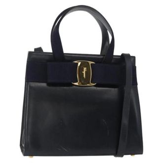 Ferragamo Pre-owned Lederhandtasche - - Pre-owned - Damen - Blau - ONE SIZE