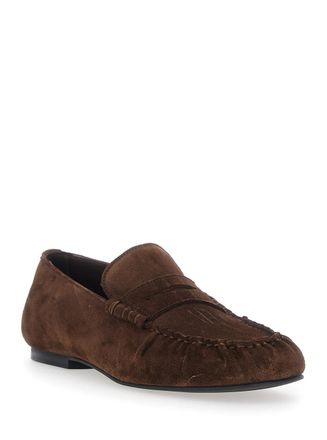 Alohas Mens Loafers Aven Brown Suede