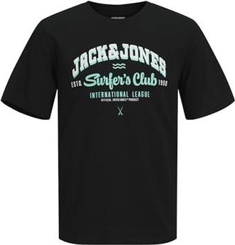 Jack & Jones Jack & Jones Homme Jjelogo Ss25 Sn &Agrave; Col Rond 2 T-Shirt, Encre Noire., XL EU