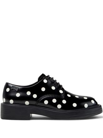 Camper Dean polka-dot lace-up derby shoes - Schwarz
