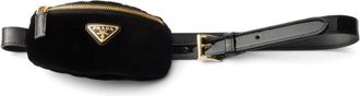 Prada G&uuml;rtel aus Lackleder - Schwarz
