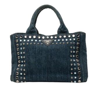 Prada Pre-owned Sac seau clout&eacute; en denim - Femme - Pre-owned - Bleu - Taille: ONE Size