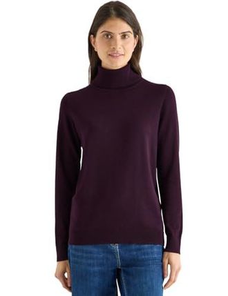 Cecil 3017215 Pull Basique à col roulé, Rouge Eggplant, XXL Femme