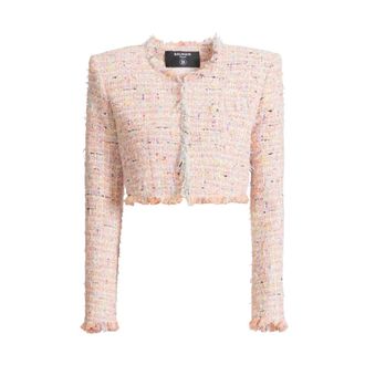 Balmain Femme, Vestes, Multicolore, Taille: 36 FR Tweed Vestes