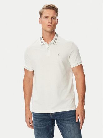 Calvin Klein Jeans Poloshirt Monogram LV04RC276G Wei&szlig; Regular Fit