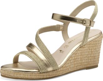 Tamaris Sandalette Damen Keilabsatz metallic,EU 37