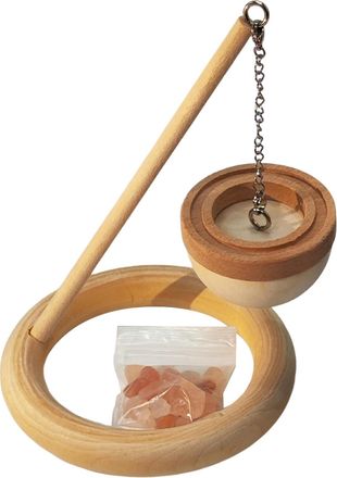 Generico Salzstein-Diffusor aus Kiefernholz - Aromatherapie-Diffusor ohne Flamme, nat&uuml;rliche Dekoration f&uuml;r Zuhause, Wellness-Lampe, f&uuml;r Geburtstag, Urlaub