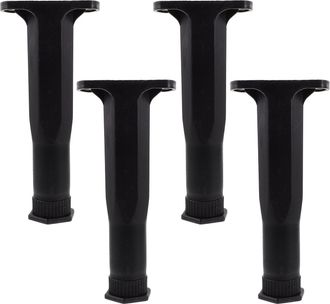 SOLUSTRE Hoement 4 St&uuml;ck H&ouml;henverstellbare Bettrahmen St&uuml;tzbeine Mittelbalken Ersatzteile Bettf&uuml;&szlig;e Belastbar Robust Verstellbar f&uuml;r King Queen Lattenrost M&ouml;bel