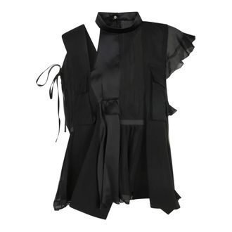 sacai R&uuml;schenbluse - - Blouses & Shirts - Damen - Schwarzk - L