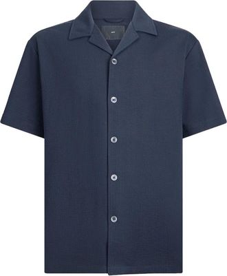 Liu Jo Homme, Chemises, Bleu, Taille: 2XL Seersucker Shirt