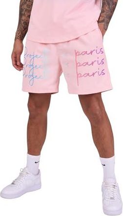 Project X Paris Short Grand Logo imprimé dégradé Rose XL