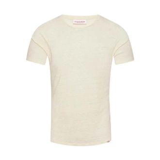 Orlebar Brown Leichtes Leinen Latte T-Shirt - - Tops - Herren - Wei&szlig; - S