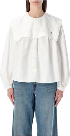 Polo Ralph Lauren Femme, Blouses et Chemises, Blanc, Taille: 36 FR Shirt Big Collar