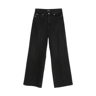 7 For All Mankind Femme, Jeans, Noir, Taille: W30 Jean large