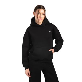 Smilodox Hoodie Damen Lyanna, Oversize Kapuzenpullover Langarm Hoody Sweatshirt, weicher Flauschiger Stoff, K&auml;ngurutasche, B&uuml;ndchen, Pulli Sweater warm und beq
