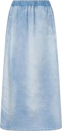 Moschino Femme, Jupes, Bleu, Taille: 38 FR Jupe en denim de coton l&eacute;ger