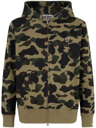 A Bathing Ape hoodie 1st Camo One Point zipp&eacute; - Vert
