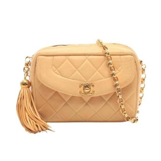 Chanel Pre-owned Matelass&eacute; Lammleder Umh&auml;ngetasche - - Pre-owned - Damen - Beige - ONE SIZE