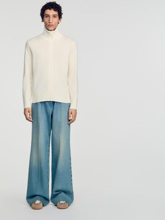 Sandro Cardigan en laine zipp&eacute;