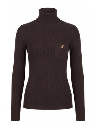 Elisabetta Franchi Pull Col Rond - Marron