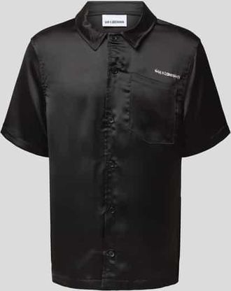 Han Kjobenhavn Freizeithemd mit Label-Stitching