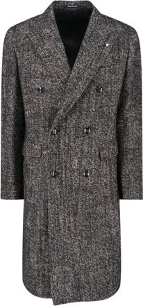 Tagliatore manteau en laine vierge mélangée - Noir