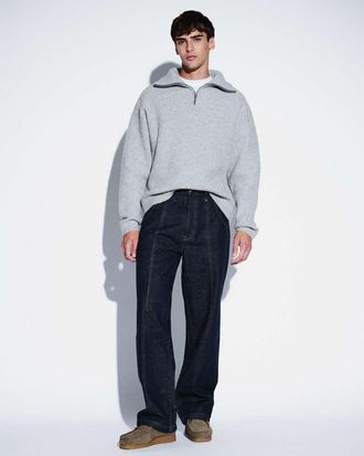 Calvin Klein Jeans Baggy-Utility-Jeans mit Nahtdetails als Kombiteil in Indigo-Blau