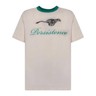 Wales Bonner Wales Bonner, Homme, Tops, Beige, Taille: M T-shirt Blanc à Imprimé Léopard