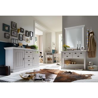 Maison Belfort home24 Konsolentisch I 102cm Weiß/Kiefer Weiß