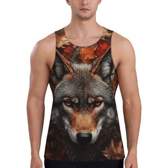 Generic D&eacute;bardeur respirant &agrave; s&eacute;chage rapide sans manches pour homme pour entra&icirc;nement &agrave; la plage S &agrave; 4XL, Loup 6., 4XL