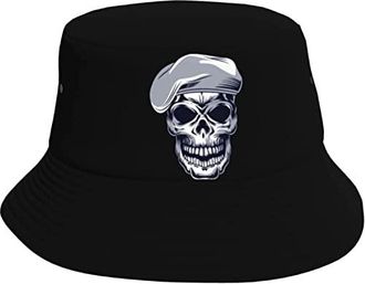 Generic Mode Chapeau de Pêcheur Crâne avec béret Chapeaux de Soleil de Plage Casual Beach Sun Hat pour Hommes Filles Plage