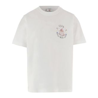 Casablanca Homme, Tops, Blanc, Taille: 2XL T-Chemises