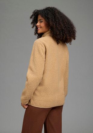 Neun Monate Umstandssweatjacke 2in1 Umstandsfleecejacke mit zippbaren Baby-Einsatz mit Stehkragen, aus weichem Fleece, bequeme Passform