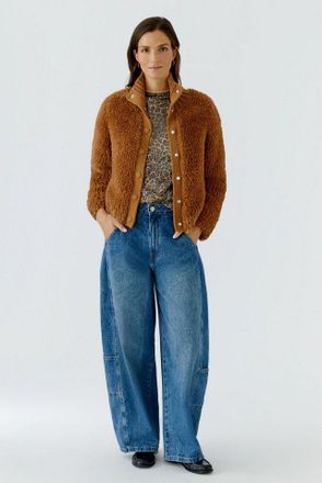 Oui Strickjacke L&auml;ssig geschnitten Rollkragen