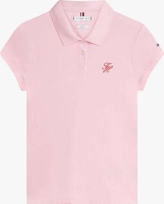 Tommy Hilfiger Polo slim brod&eacute; en coton m&eacute;lang&eacute;