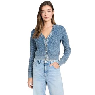 Guess Femme, Pulls, Bleu, Taille: 42 FR Cardigans