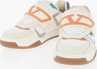 Valentino GARAVANI Leather Low-Top Sneakers with Velcro Closure Valentino
