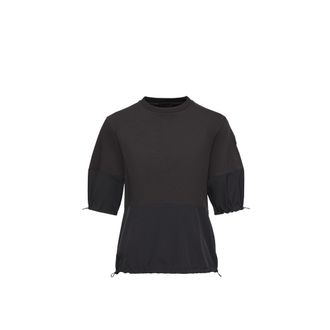 Moncler Moncler Cotton & Ripstop T-shirt, Women, Black, Size: Xl