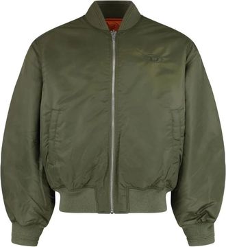 Diesel Homme, Vestes, Vert, Taille: L Bomber avec logo brod&eacute;