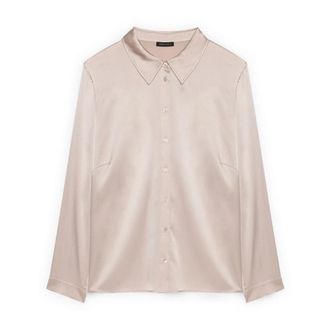 Fiorella Rubino Stretch-Seidenhemd mit klassischem Kragen - - Blouses & Shirts - Damen - Rosa - 3XL