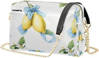 Mnsruu Sacs à bandoulière pour femme, sac à main en cuir avec noeud noué citron