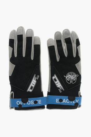 Off-white SEASONAL Handschuhe EXACT OPP Aus Wildleder Und Stoff Mit Klettverschluss Off-White