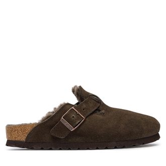 Birkenstock Pantoletten Birkenstock Boston Fur 1020529 Braun