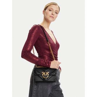 Pinko Handtasche PINKO Love One Mini Light Dc. Al 25-26 PLTT 104550 A2OS Schwarz