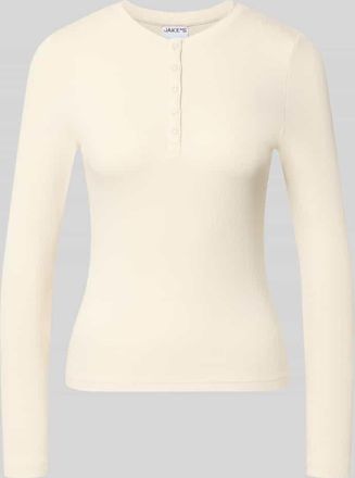 Jake*s Casual Slim Fit Langarmshirt aus Baumwoll-Mix