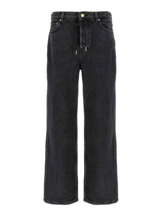Ganni Straight Leg Jeans - Schwarz