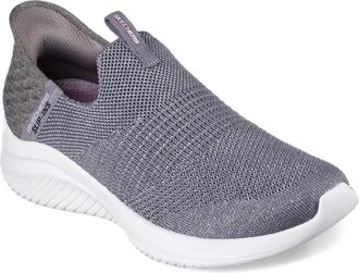 Skechers Damen Ultra Flex 3.0 Smooth Step Sneaker, grau, 36 EU Weit