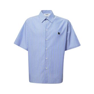 Msgm Msgm, Herren, Shirts, Blau, XLGr&ouml;&szlig;e