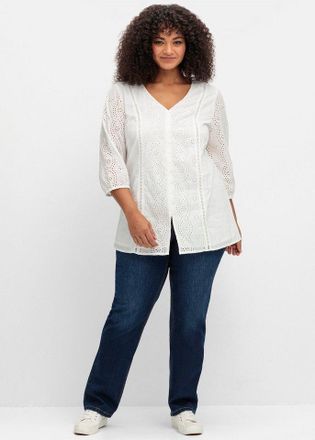 Sheego Klassische Bluse Tunika 3/4-Arm